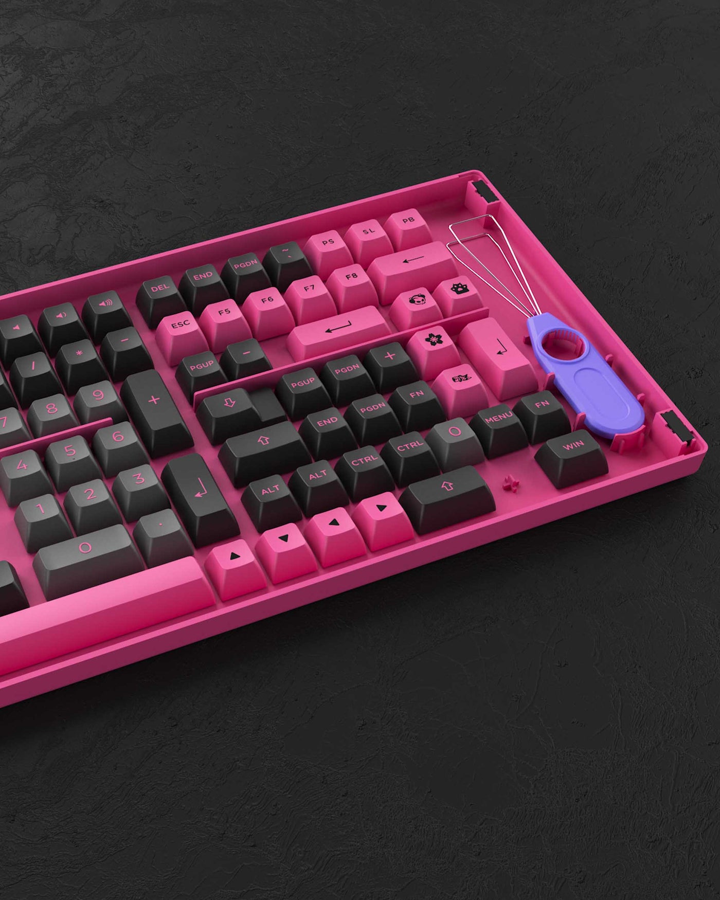 AKKO Black&Rose Keycaps Set – Keypro