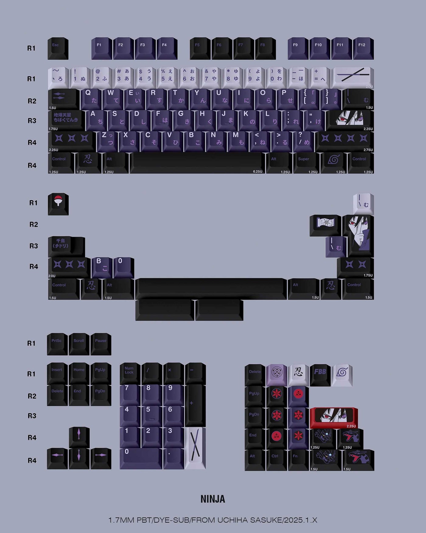 FBB Ninja Keycaps Set – Keypro